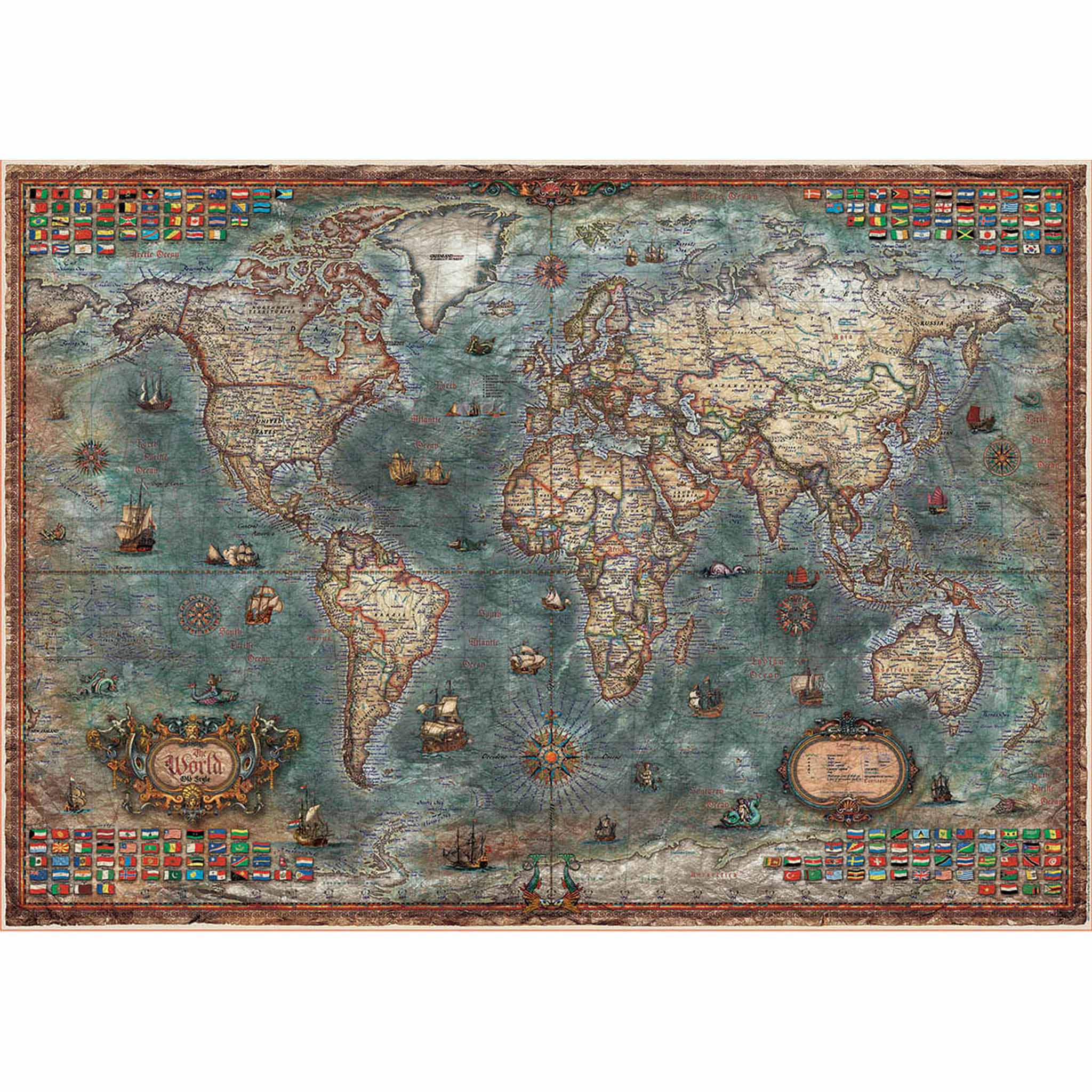 Educa Historical World Map Puzzle | 8000 Piece Jigsaw Puzzle | Fast ...